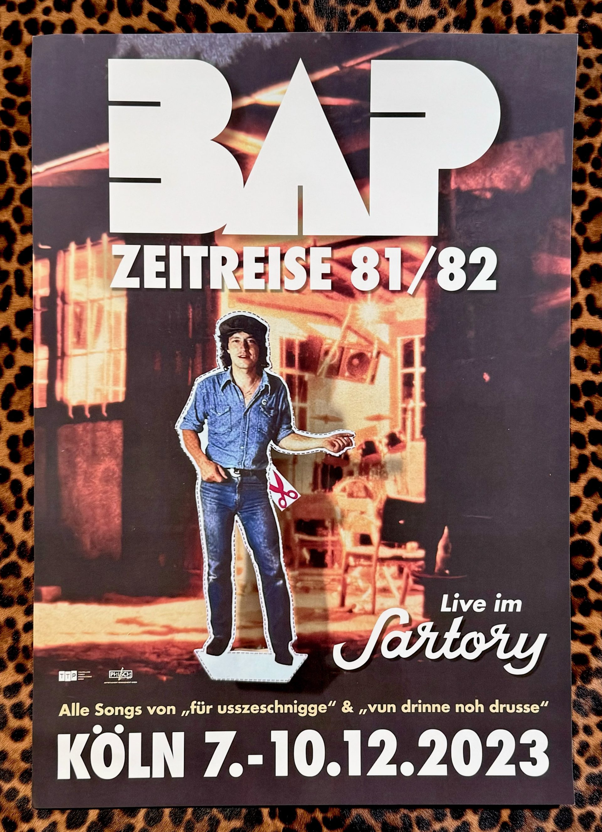 2 Poster A3: ZEITREISE 81/82 Sartory Köln & Doppel WN – Niedeckens BAP Official